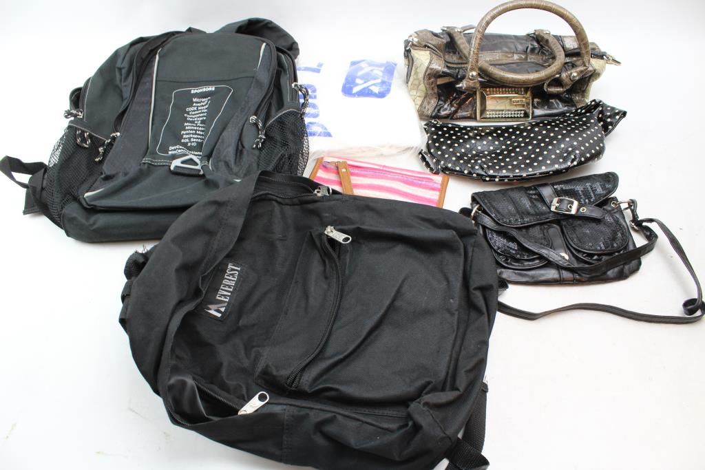 Backpacks, Handbags, & More; 7 Pieces | Property Room