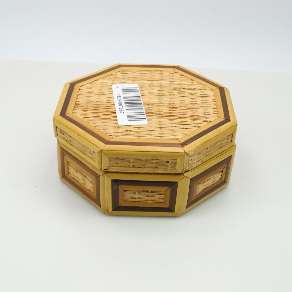 Bamboo Rattan Octagon Nesting Jewelry / Trinket Boxes, Two Boxes ...