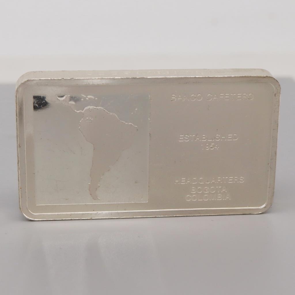 Banco Cafetero Columbia Silver Proof 1000 Grains Bar | Property Room