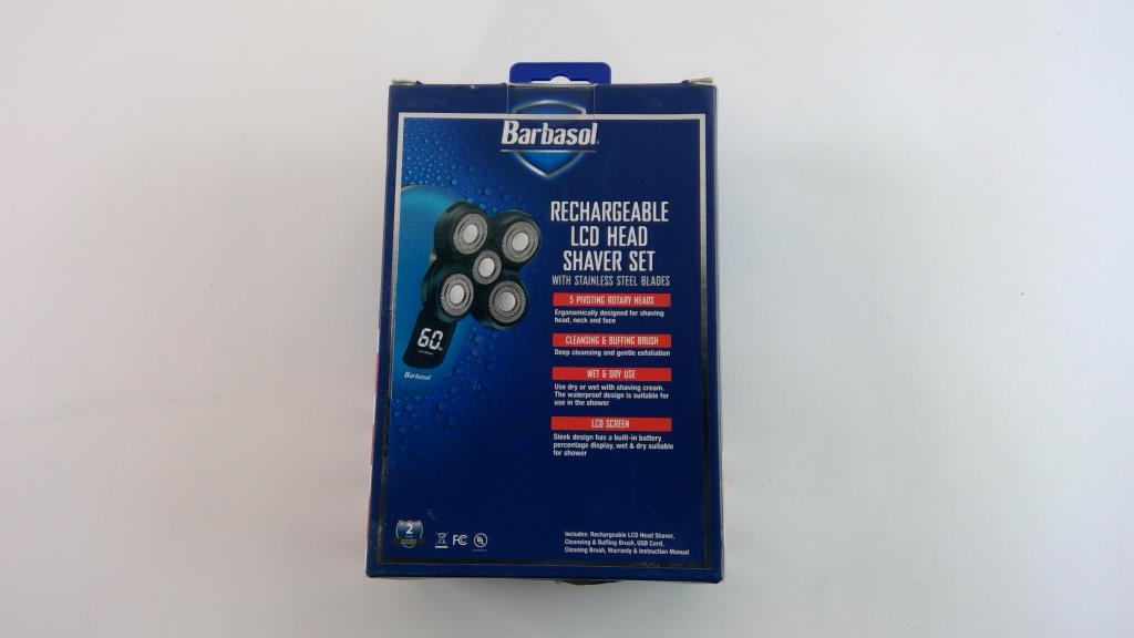 Barbasol Rechargeable LED Head Shaver Set | Property Room