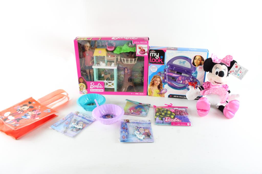 Barbie Doll Vet Set, Cra-z-art Makeup Compact,minnie Mouse Stuff Doll ...