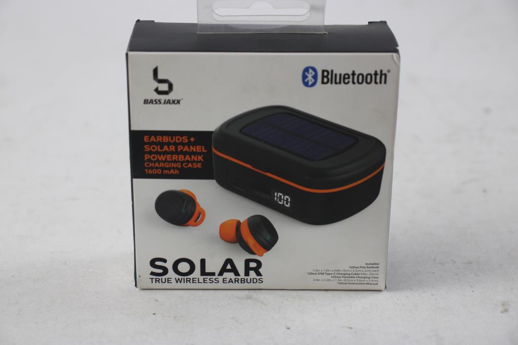 Bass Jaxx Earbuds + Solar Panel | Property Room