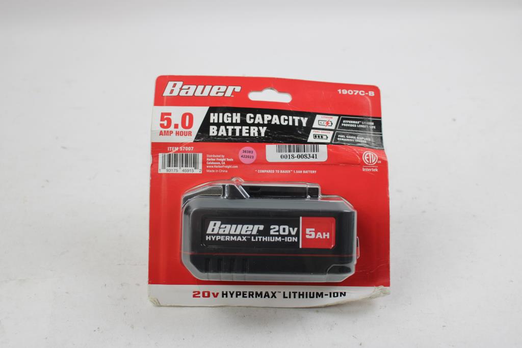 Bauer 1907C-B 20V Hypermax 5AH High Capacity Battery | Property Room