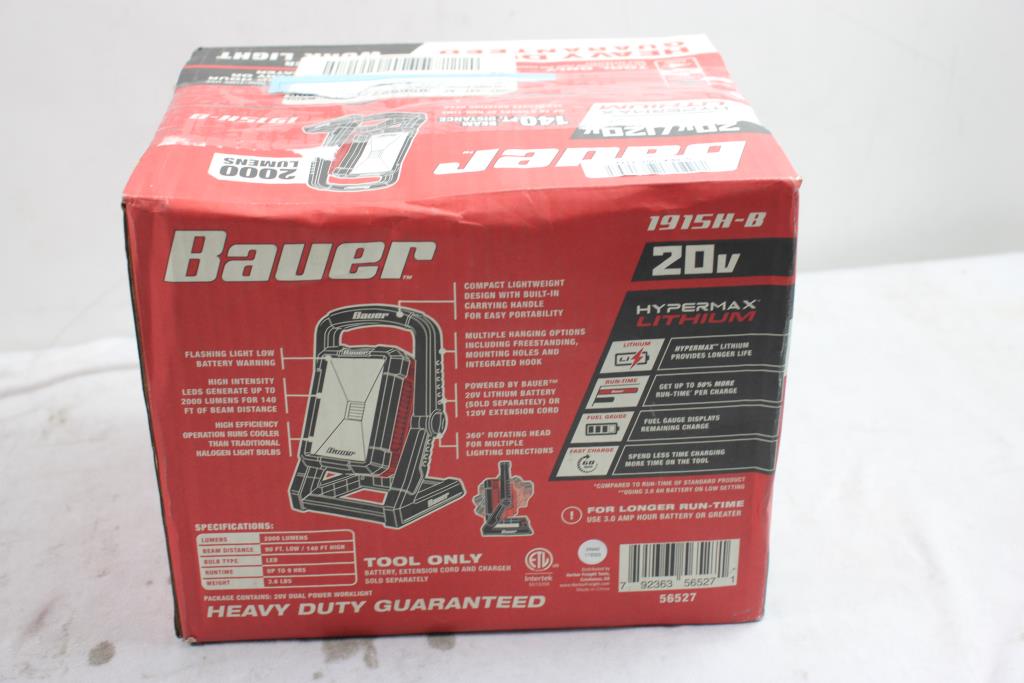 Bauer 20v Heavy Duty Dual Power Work Light | Property Room