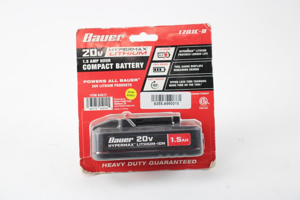 Bauer 20V Hypermax Battery Pack, 1701C-B | Property Room