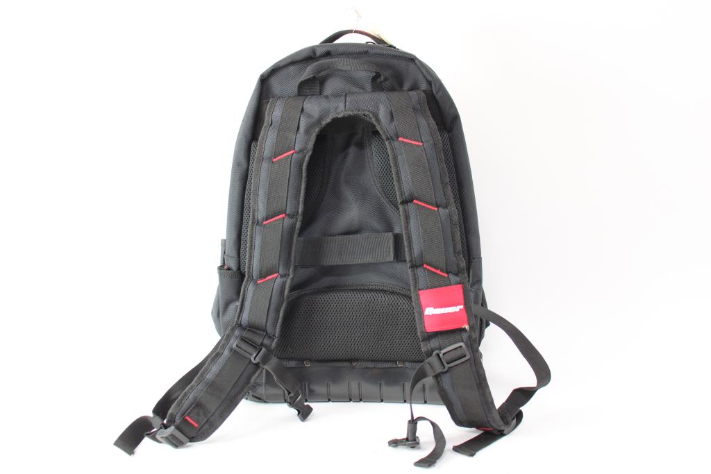 Bauer Heavy Duty Jobsite Backpack, Red/Black | Property Room