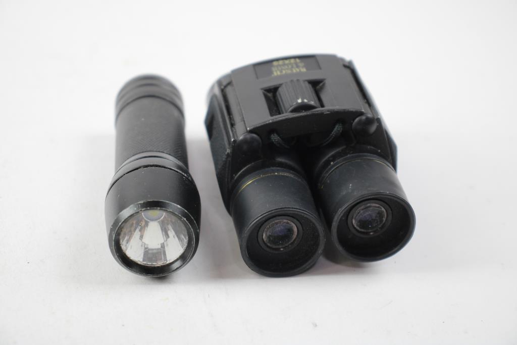 Bausch & Lomb Binoculars And Defiant Flashlight, 2 Pieces | Property Room