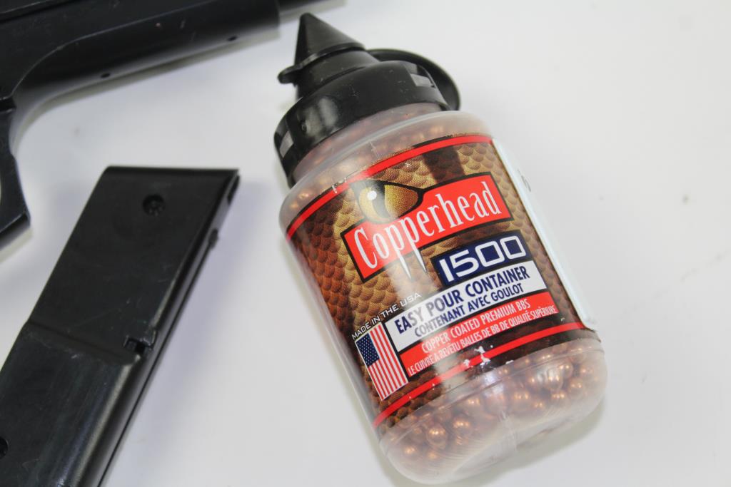 Bb Gun With A Extended Mag And Crosman Copperhead Coated BBs 1500 BB ...