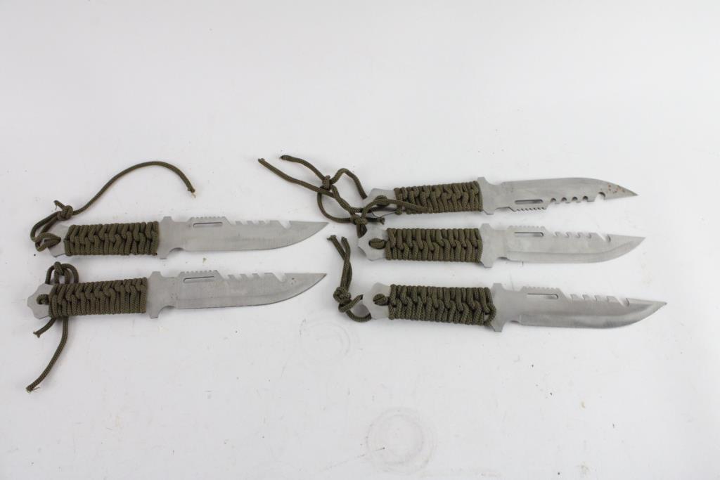 Beziko Para Handle Knives With Sheaths, 5 Pieces | Property Room