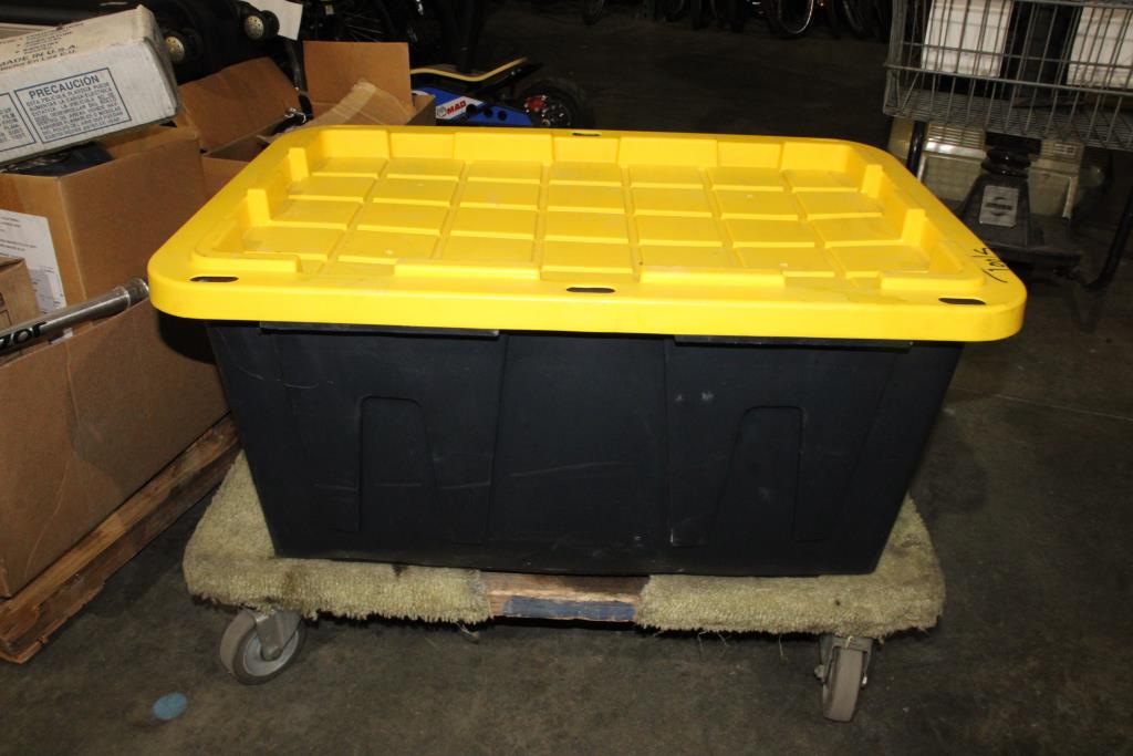 Black And Yellow Tote With Tools And Equipment | Property Room