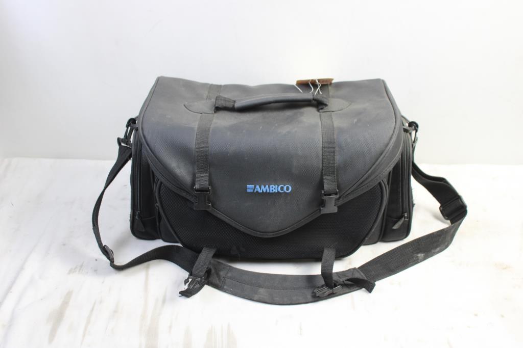 Black Camera Bag With Canon Camera And Lenses | Property Room