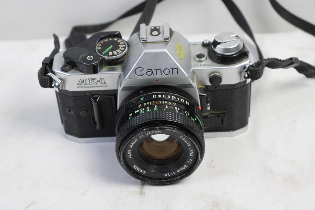 Black Camera Bag With Canon Camera And Lenses | Property Room