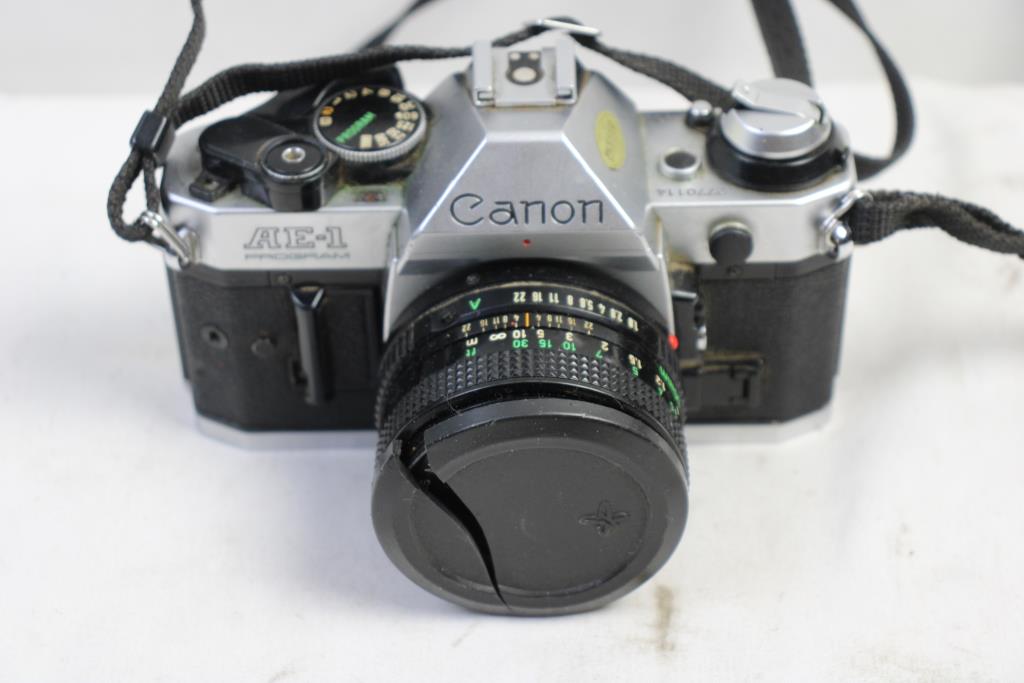 Black Camera Bag With Canon Camera And Lenses | Property Room