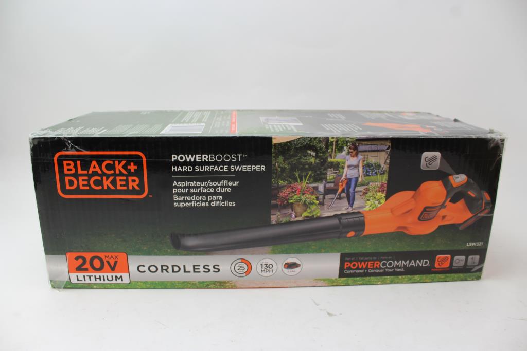 Black & Decker 20V MAX Lithium Powerboost Sweeper LSW321 | Property Room