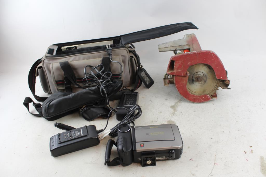 Black & Decker 7301 Circular Saw, Sharp VL-E30U Camcorder | Property Room