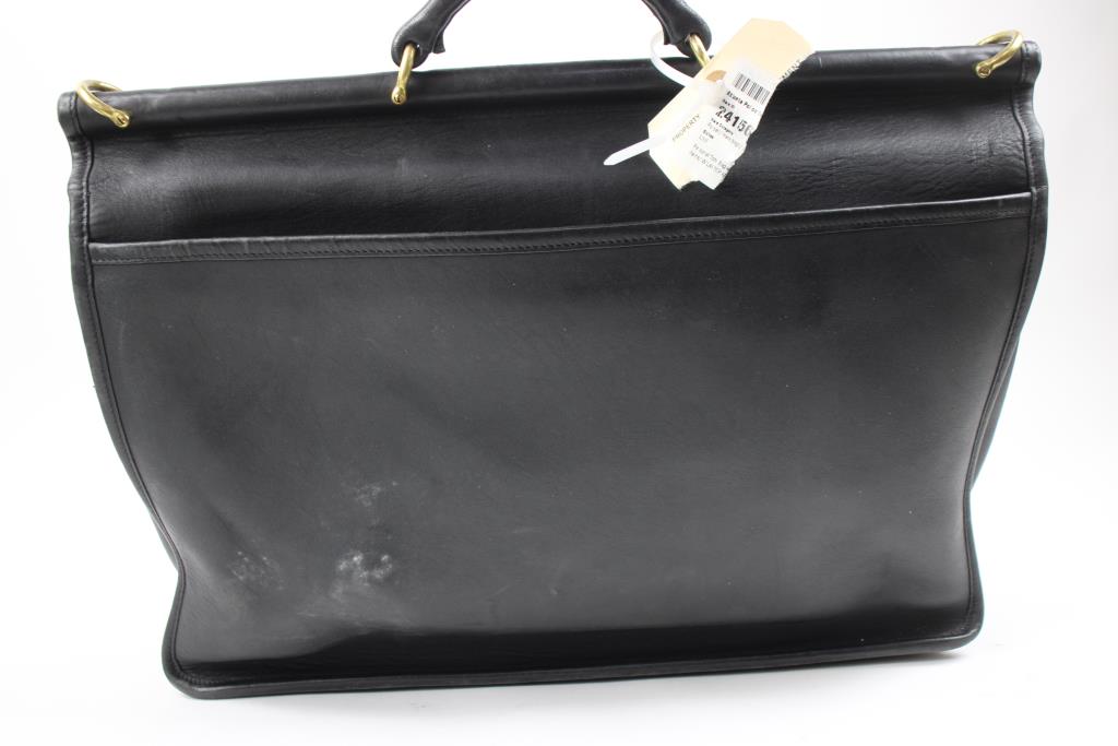 Black Leather Soft Briefcase | Property Room