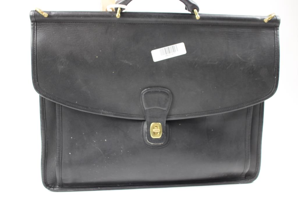 Black Leather Soft Briefcase | Property Room