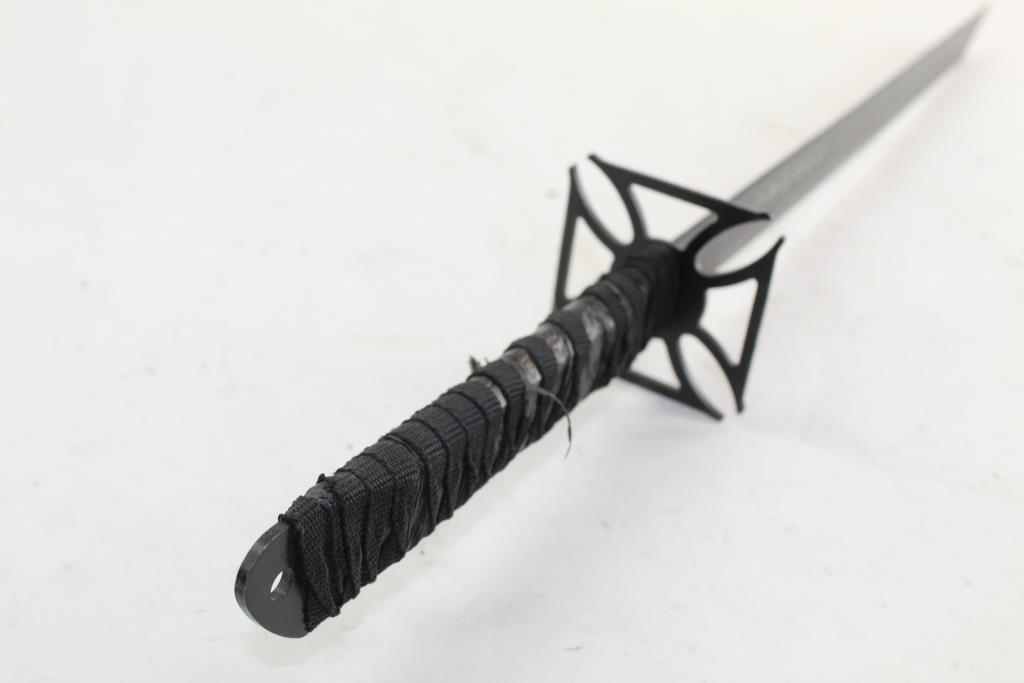 Black Ninja Sword With Cross Guard | Steel By Medieval Collectibles ...