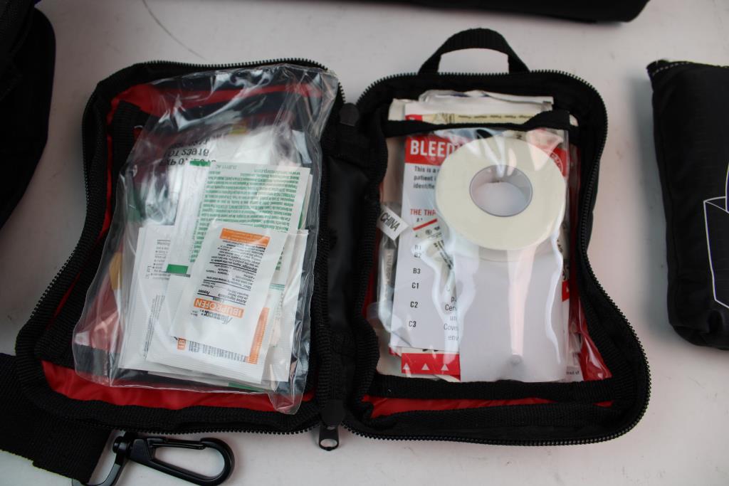 Black Organizer Tote Bag, Samsonite Bag, & Adventure Medical First Aid ...
