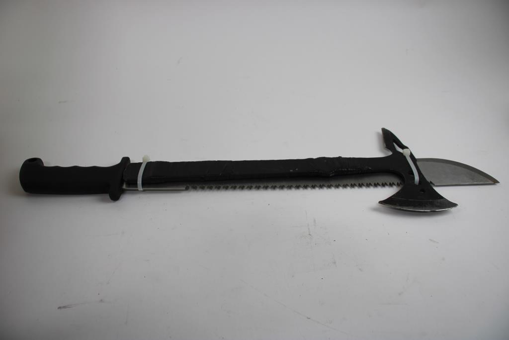 Black Tomahawk Axe, Rifle Carry Case, And 23" Machete, 3+ Pieces ...