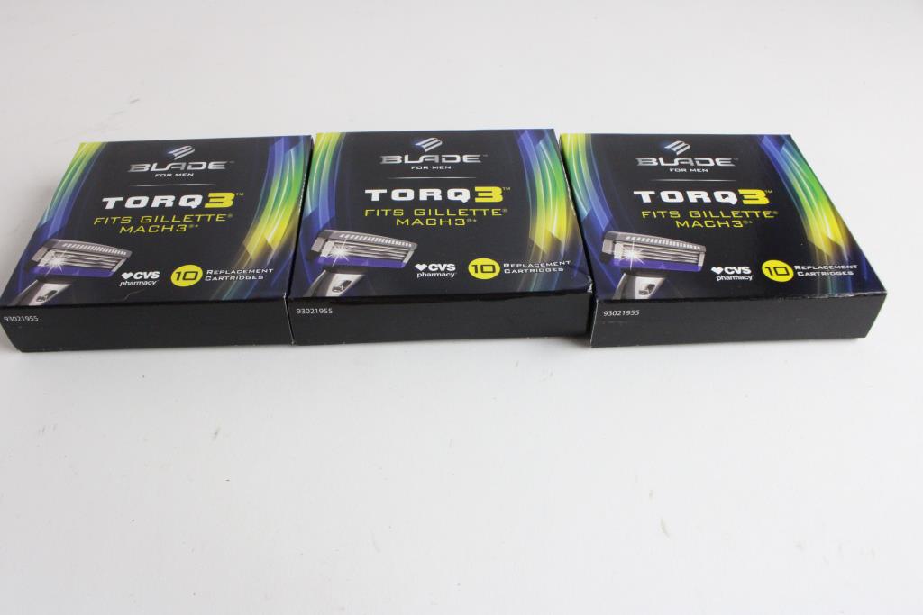 Blade For Mens Torq3 10-pack Replacement Cartridges, 3 Pieces ...