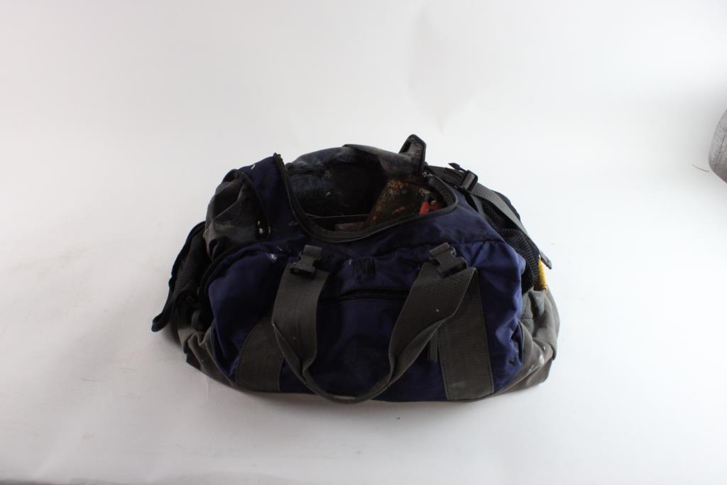 Blue BMN Bag With Angle Grinder And More, 5+ Pieces | Property Room