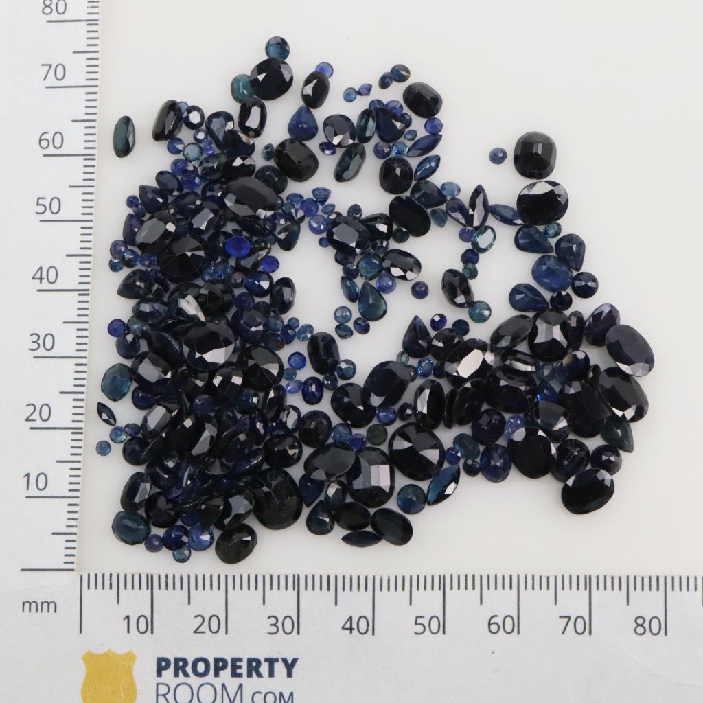 Blue Faceted Loose Jewelry Craft Stones, 188+ Pieces | Property Room