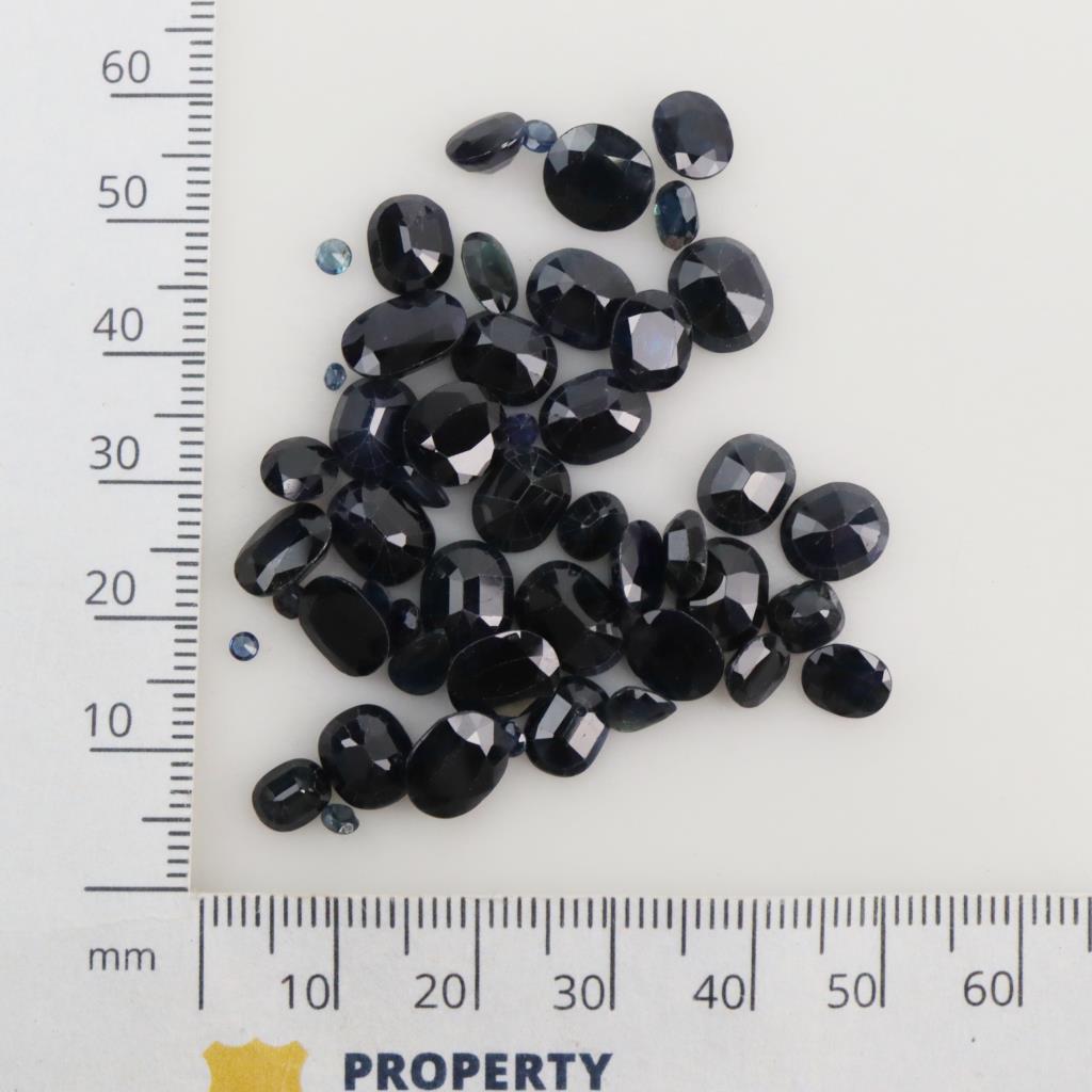 Blue Faceted Loose Jewelry Craft Stones, 40+ Stones | Property Room