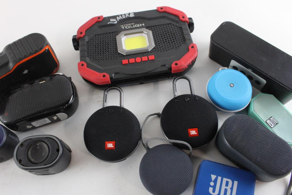 Bluetooth Speakers And Work Light, 10+ Pieces | Property Room