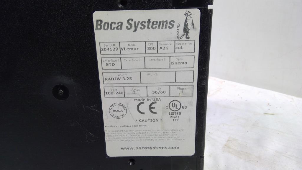 Boca Systems VLemur Direct Thermal Printer | Property Room
