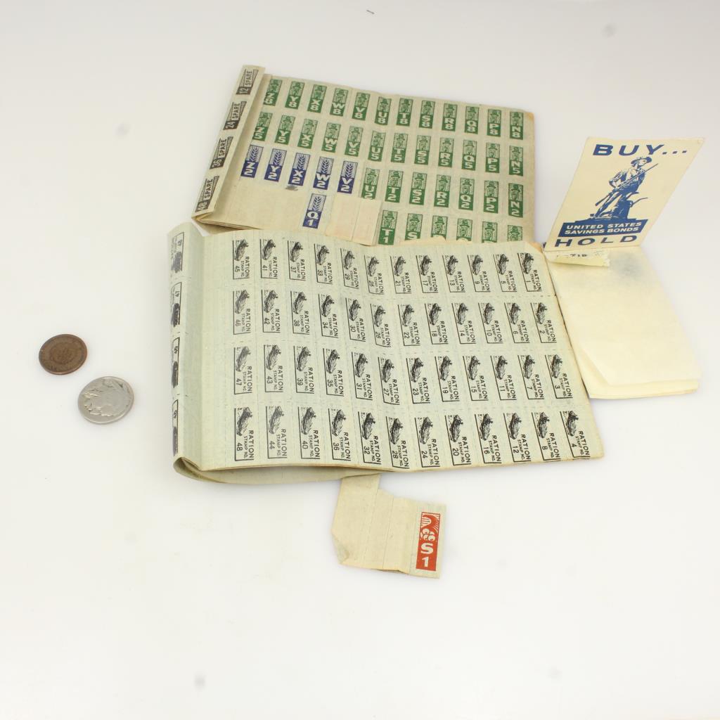 Book Of Vintage WW2 Ration Stamps And Vintage Postage Stamp Book ...