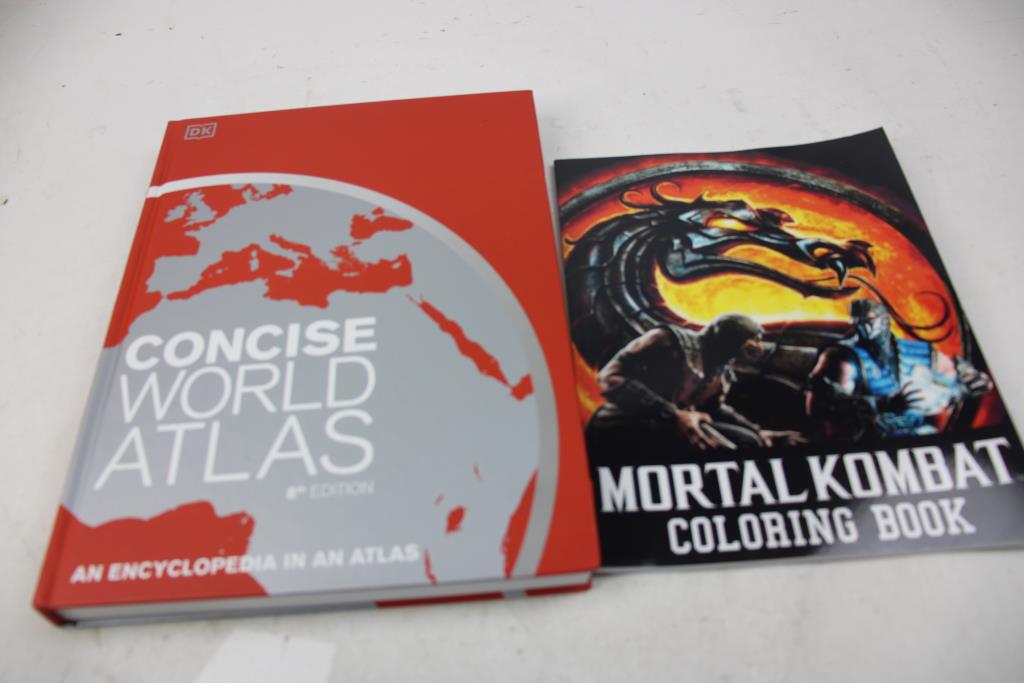 Books, Concise World Atlas, Mortal Kombat, Essential Calculus, Pig Out ...