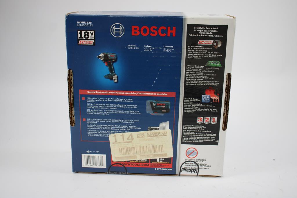 Bosch 1/2" Mid Torque Impact Driver, IWMH182B | Property Room