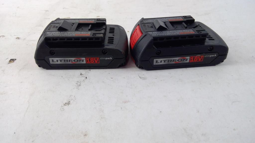 Bosch 18v Rechargable Batteries, 2 Pieces | Property Room