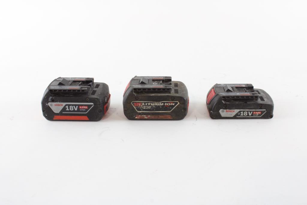 Bosch 18V Rechargeable Batteries, 3 Pieces | Property Room