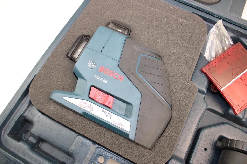Bosch GLL3-80 360-Degree 3-Plane Leveling And Alignment Line Laser ...