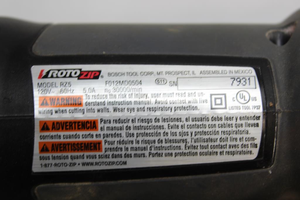 Bosch Rotozip Rz5 Spiral Cutting Rotary Tool | Property Room