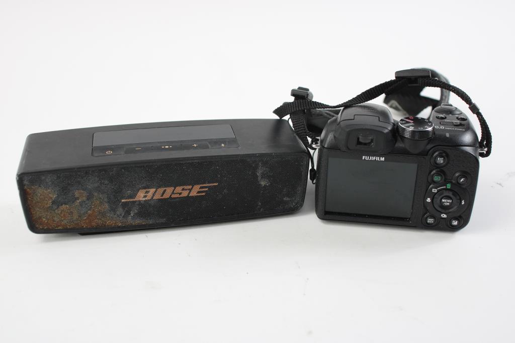 Bose Bluetooth Speaker, Fujifilm Digital Camera And Headphones, 3 ...
