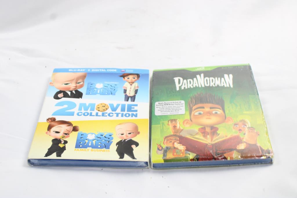 Boss Baby 2 Movie Collection And Paranormal Blue-Ray DVD's, 2 Piece ...