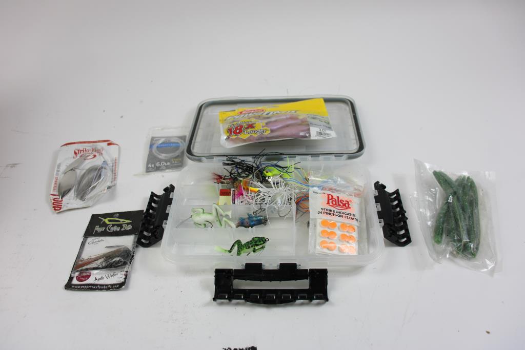 Box Full Of Fishing Bait, 10+ Pieces | Property Room