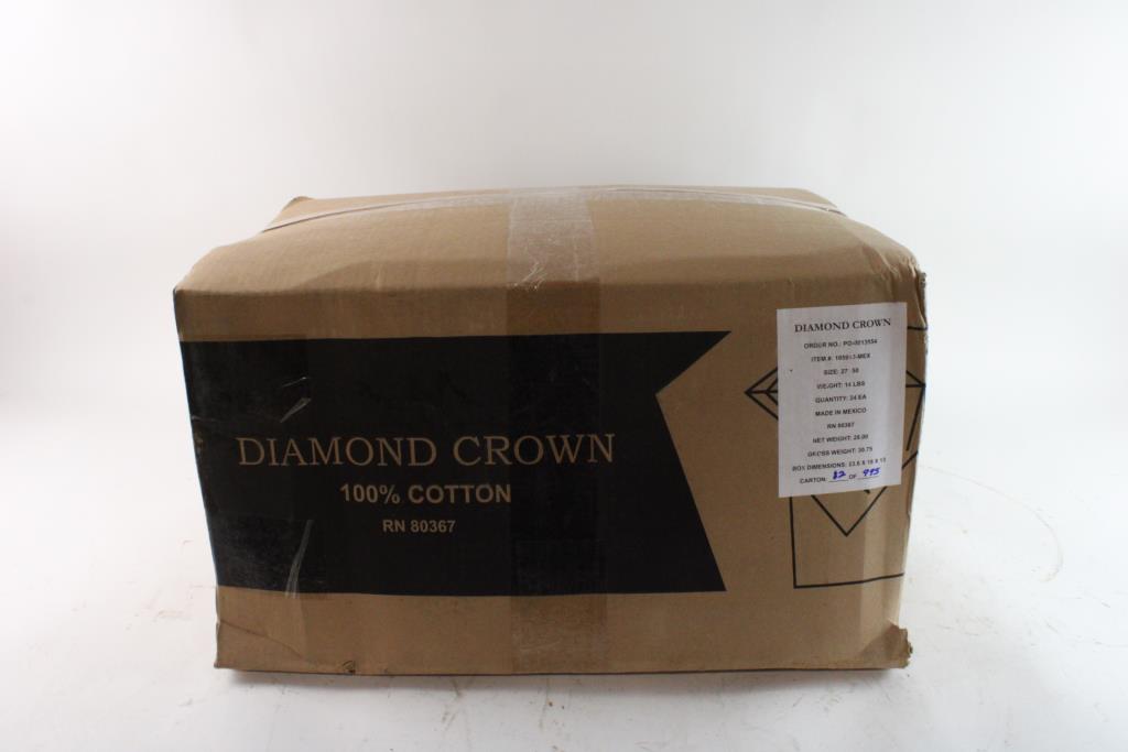 Box Of Diamond Crown Towels, 24 Count | Property Room