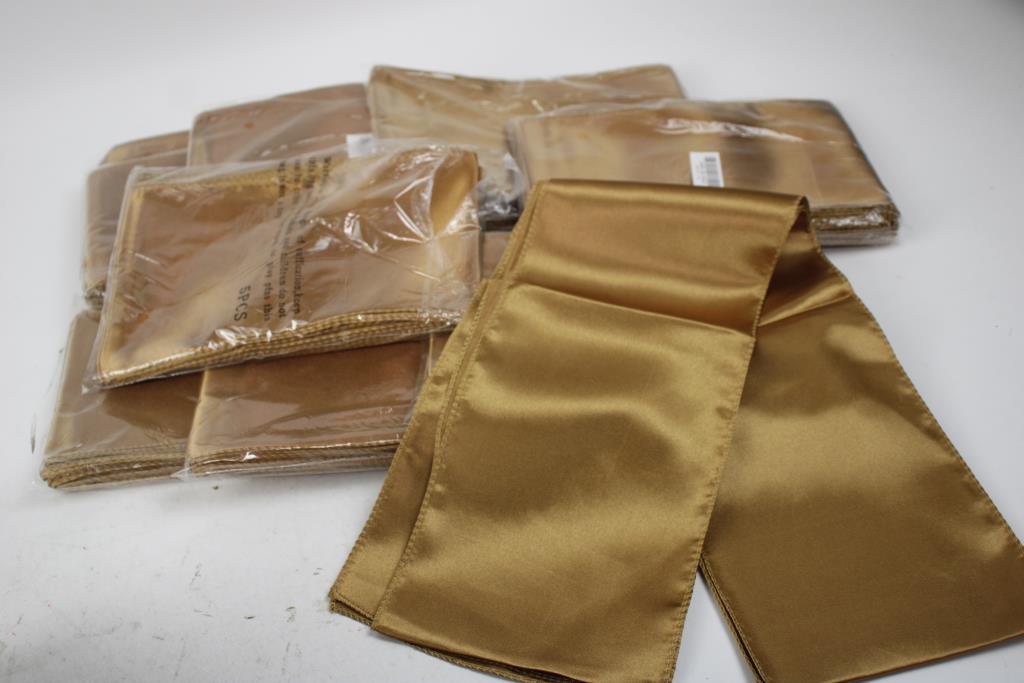 Box Of Gold Fabric Sashes | Property Room