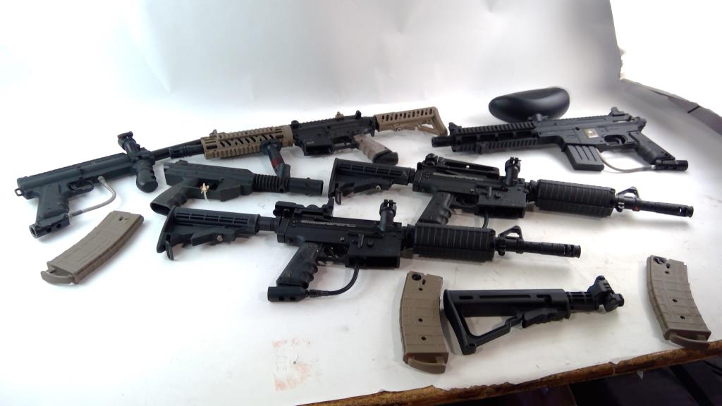 Box Of Paintball Rifles 5 Pieces | Property Room