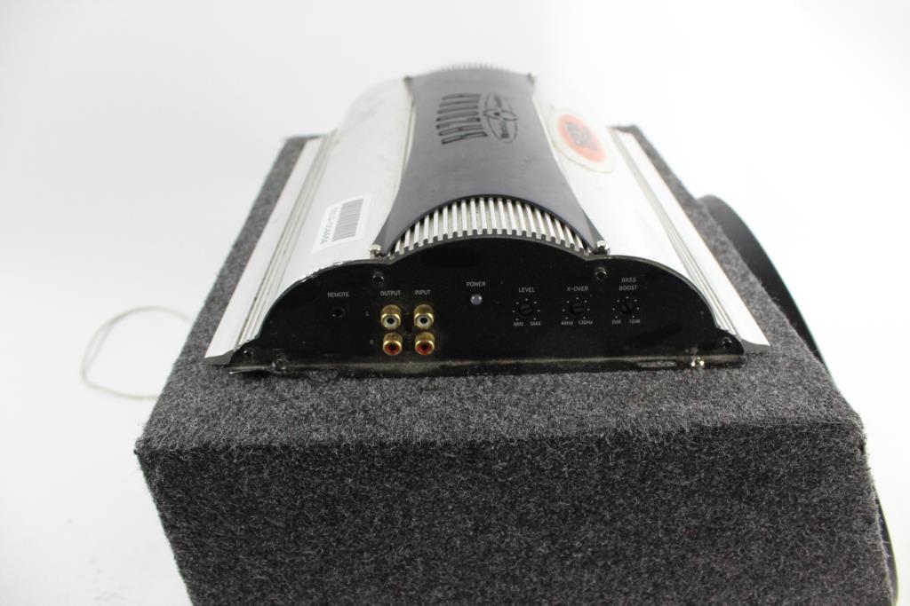 Box With Memphis Subwoofer And Bazooka Amp | Property Room