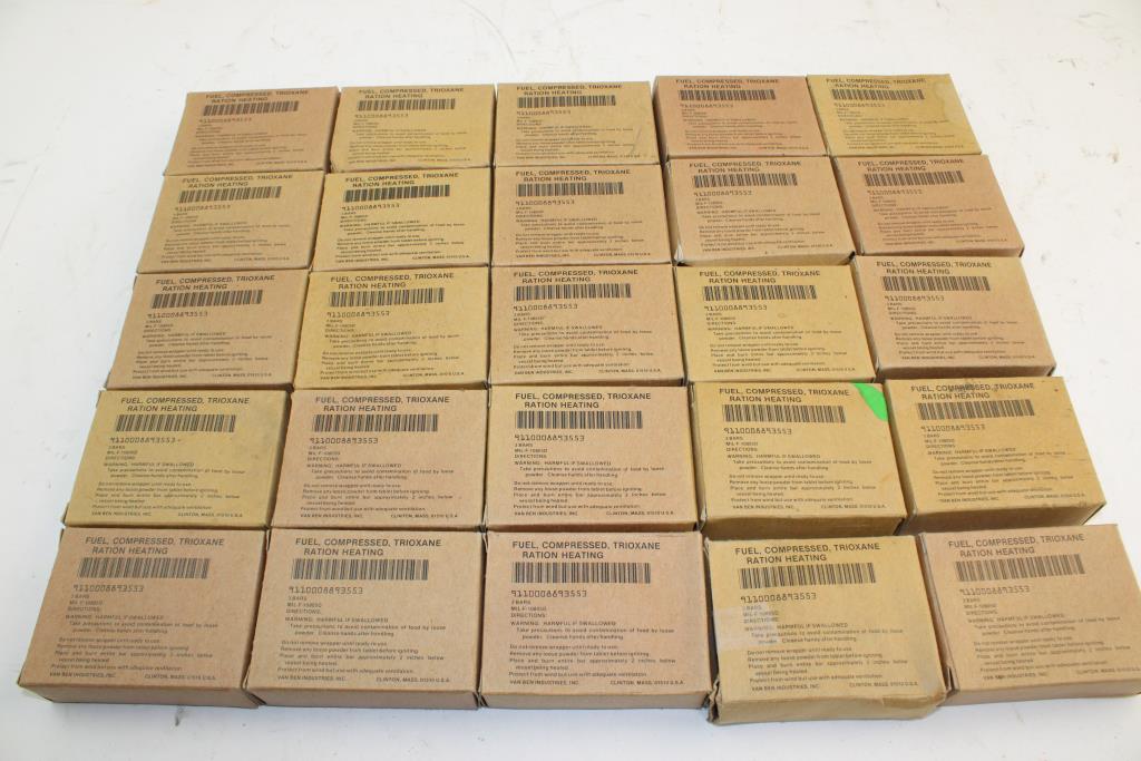 Boxes Of Trioxane Compressed Fuel Ration Heaters; 3pcs Per Box; 12 ...