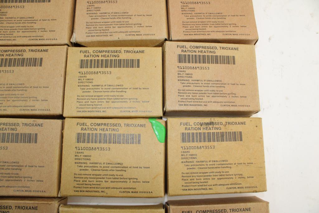 Boxes Of Trioxane Compressed Fuel Ration Heaters; 3pcs Per Box; 12 ...