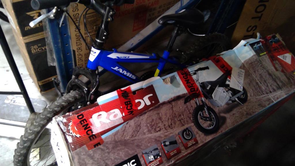 Brand New Razor Electric Dirt Bike And Jamis Kids Bicycle | Property Room