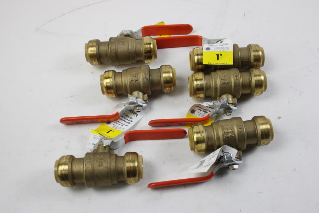 Brass Gate 1 inch Valves, 6 Pieces | Property Room