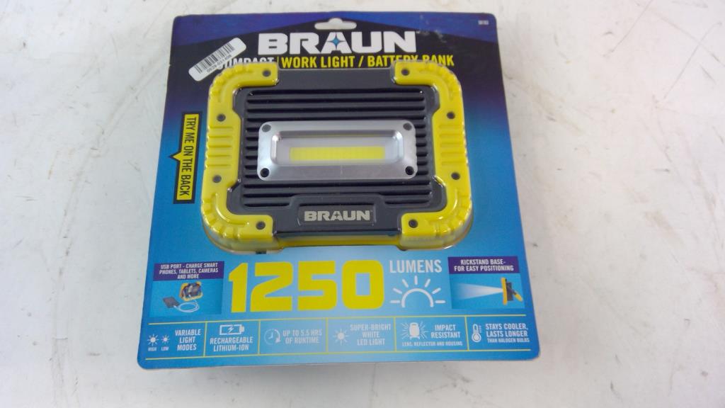 Braun Compact Worklight/ Battery Bank | Property Room