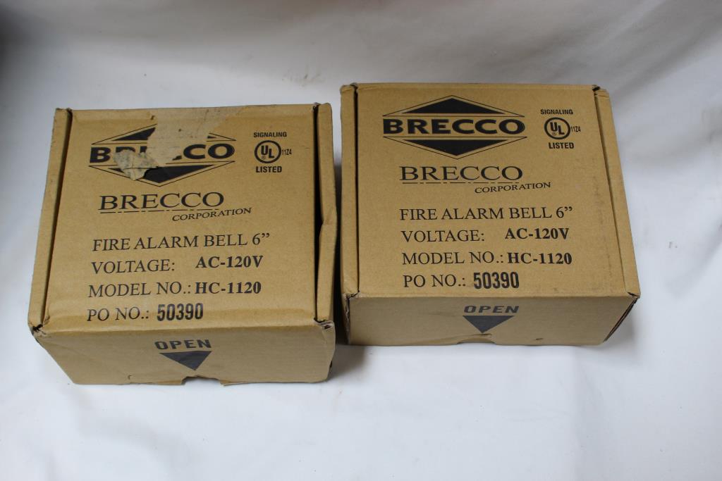 Brecco Corporation 50390 Fire Alarm Bell : 2 Items | Property Room